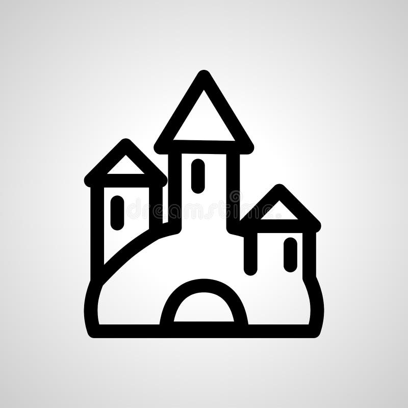 Castle Line Icon. Castle Linear Outline Icon Stock Illustration ...