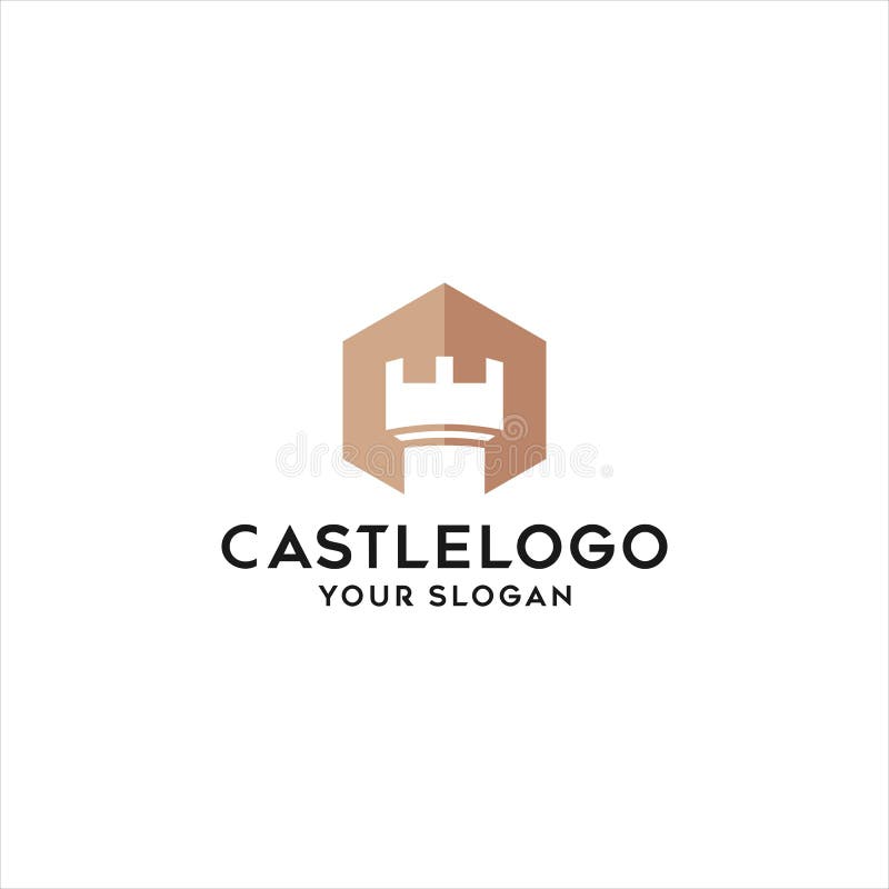 Castle Tower, Fortress Building Logo Design Template Premium Vector ...