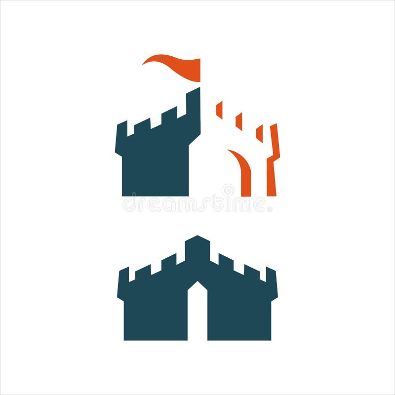 Castle Vector Logo Graphic Modern Abstract Stock Vector - Illustration ...
