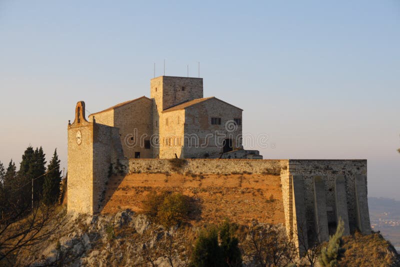 Castle of Verucchio stock photo. Image of italy, village - 11391888