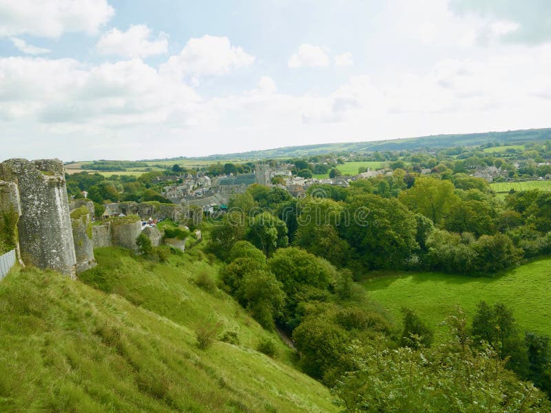 Castle and village stock image. Image of bricks, nature - 119931163