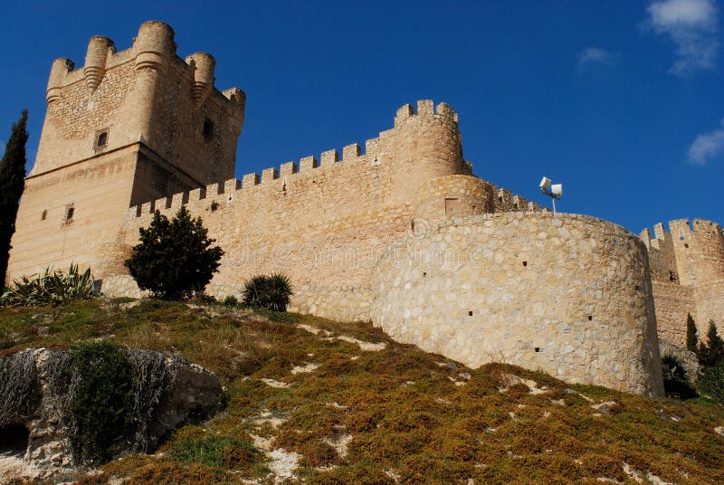 Detail of Villena Castle, Alicante, Spain Stock Photo - Image of spain ...