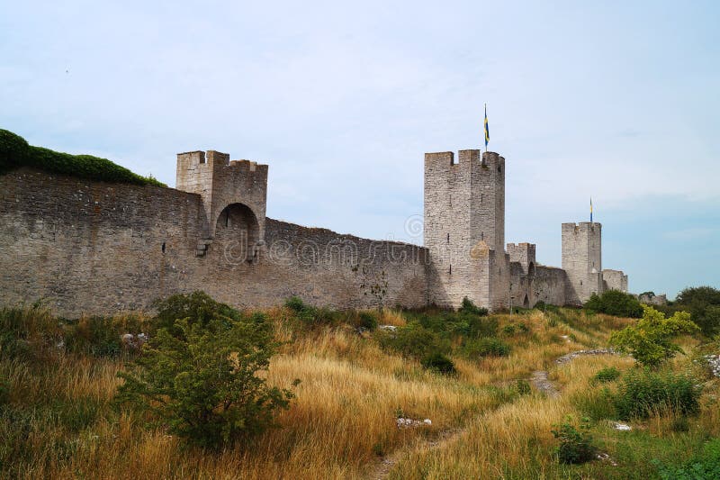 Castle in Visby stock image. Image of historic, kingdom - 60801337