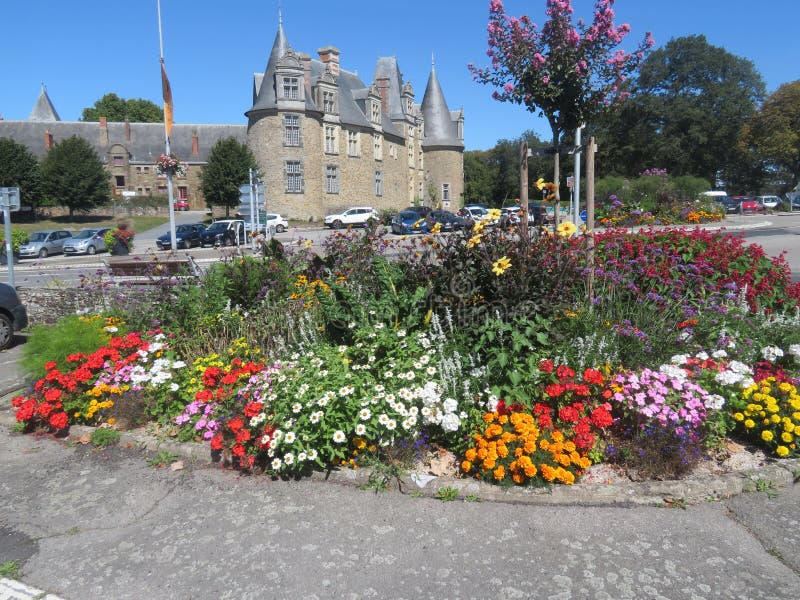 Castle Vitry, with Beautiful Gardens, Outside Stock Image - Image of ...