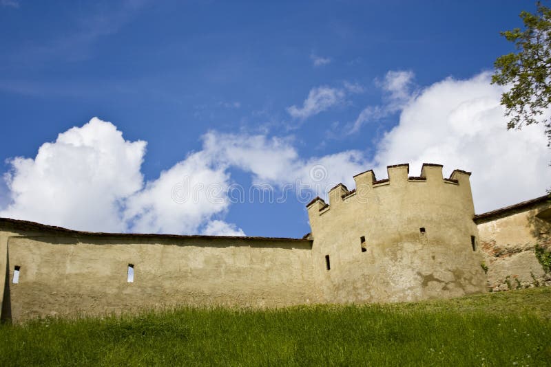 Castle wall stock image. Image of clouds, stones, rock - 15113251