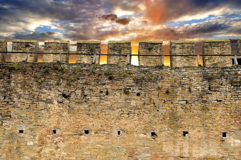 Castle wall stock photo. Image of battlements, concept - 28193604