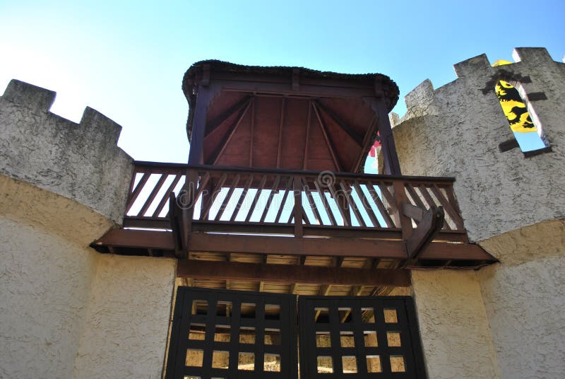 Castle walls with gate stock image. Image of perspective - 45798197