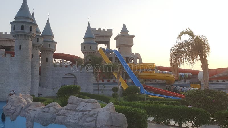 Castle Water Magic editorial stock photo. Image of resort - 100300713