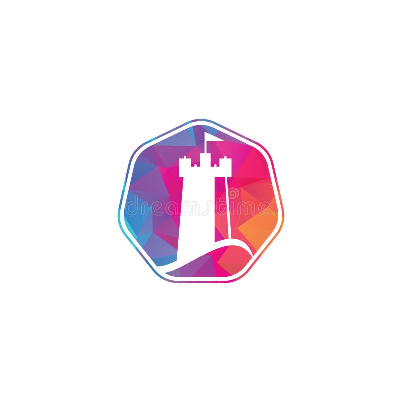 Castle Wave Logo Vector Icon Illustration. Stock Vector - Illustration ...