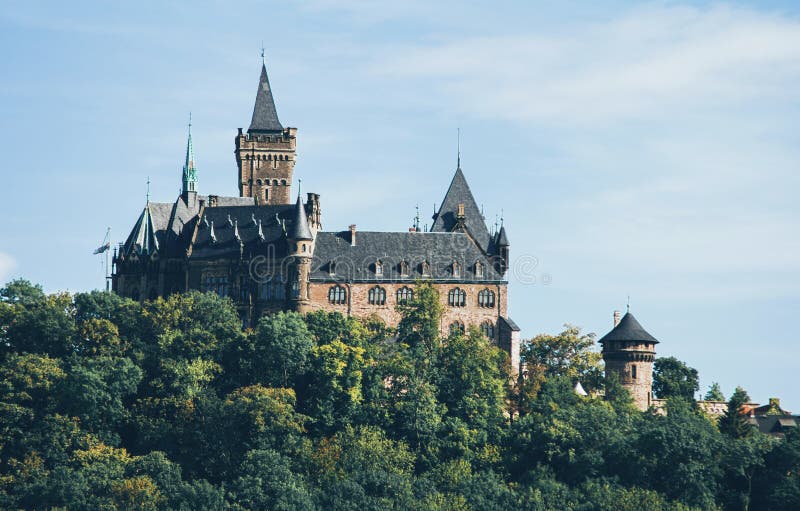 Castle in Wernigerode Germany Stock Photo - Image of damp, tourism ...