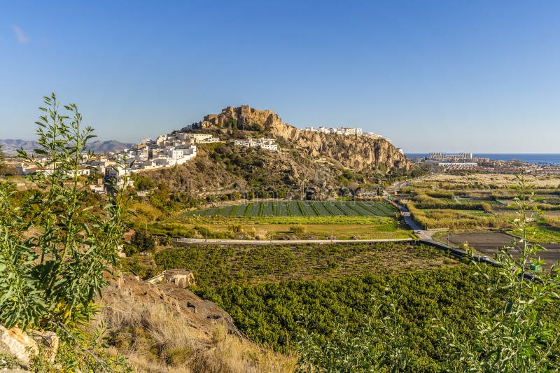Castle and Whitewashed Architecture of Salobrena in Granada District ...