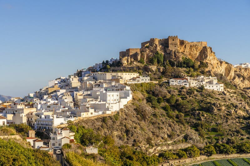 Castle and Whitewashed Architecture of Salobrena in Granada District ...