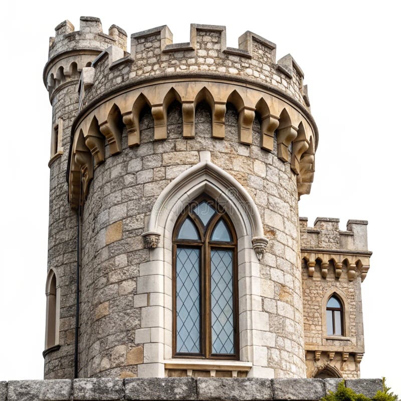 Castle with Window Isolated on Transparent Background Stock Illustration - Illustration of grand ...