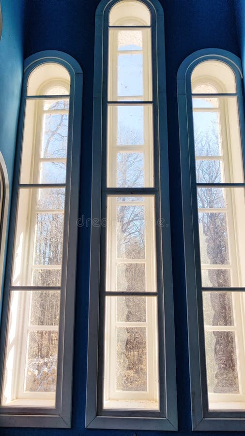 Castle Window in a Medieval Style. Arched Window on a Facade of ...