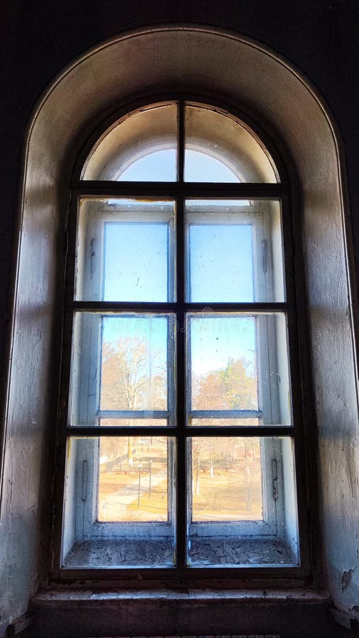 Castle Window in a Medieval Style. Arched Window on a Facade of ...