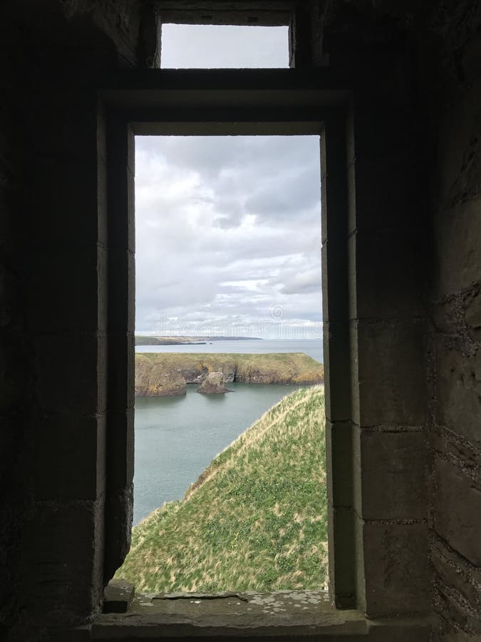 Castle Window stock photo. Image of view, ocean, castle - 90683184