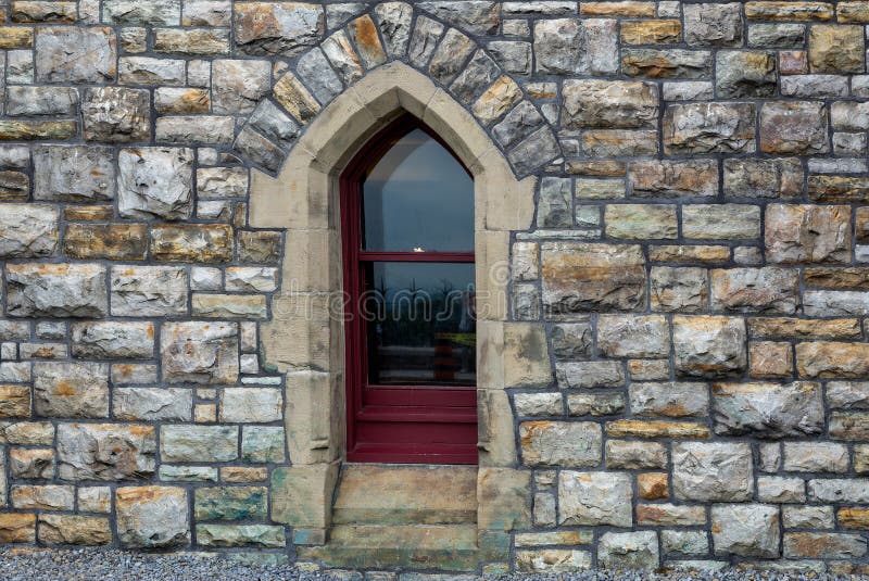 Castle Window on a Stone Wall Stock Photo - Image of isolated, exterior ...