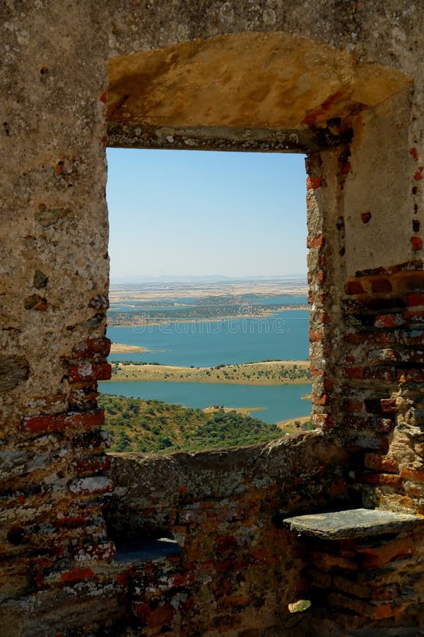 Castle window view stock image. Image of landscape, castle - 955157