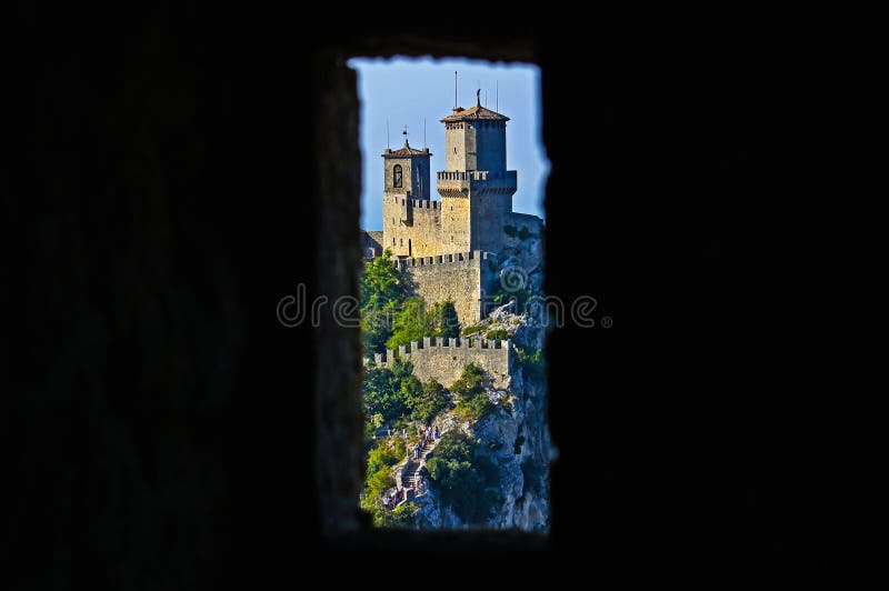 Castle window stock image. Image of fortification, guaita - 58414343