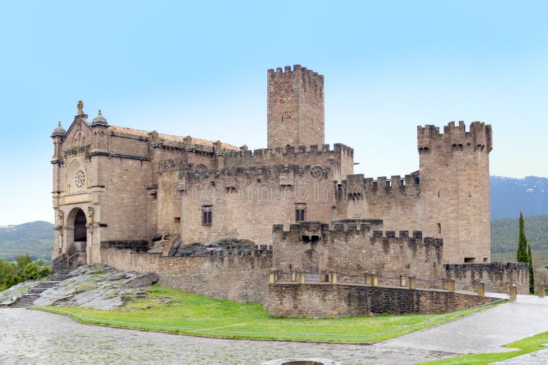 Castle of Xavier is Located on a Hill in Navarre Stock Photo - Image of ...