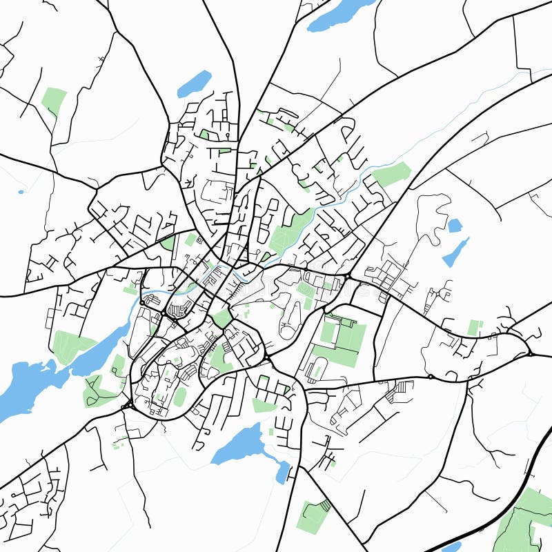 The Castlebar map. stock illustration. Illustration of plan - 306542590