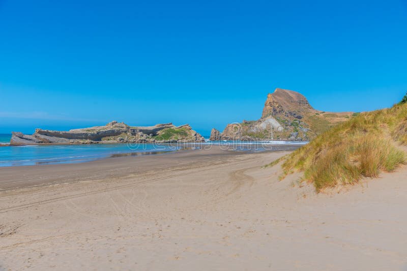 Castlepoint Beach in New Zealand Stock Photo - Image of coastline ...