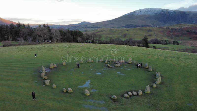 Castlerigg Stone Circle by Drone Ariel View Stock Image - Image of ...
