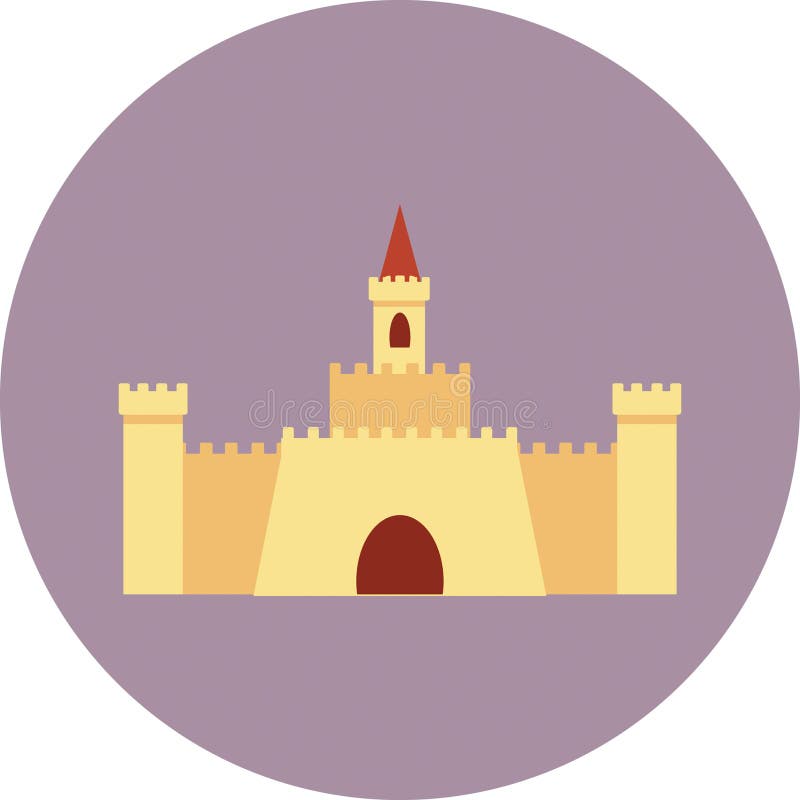 Castles Flat Icon Illustration Stock Vector - Illustration of element ...