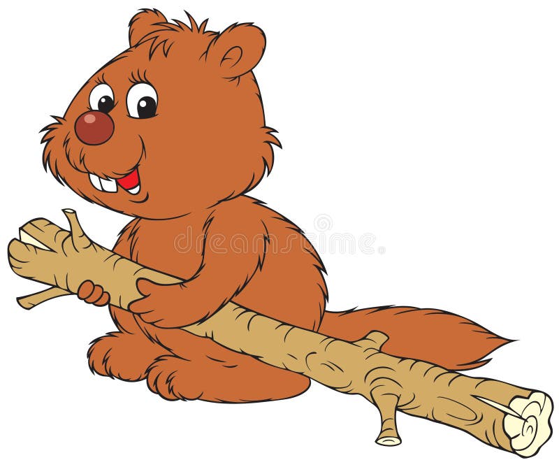 Castor ilustración del vector. Ilustración de acortar - 7833447