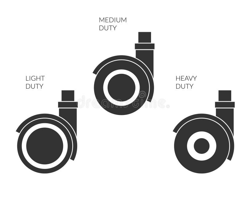 Castor Wheel - Light -Medium - Heavy Duty - Stock Icon Stock ...