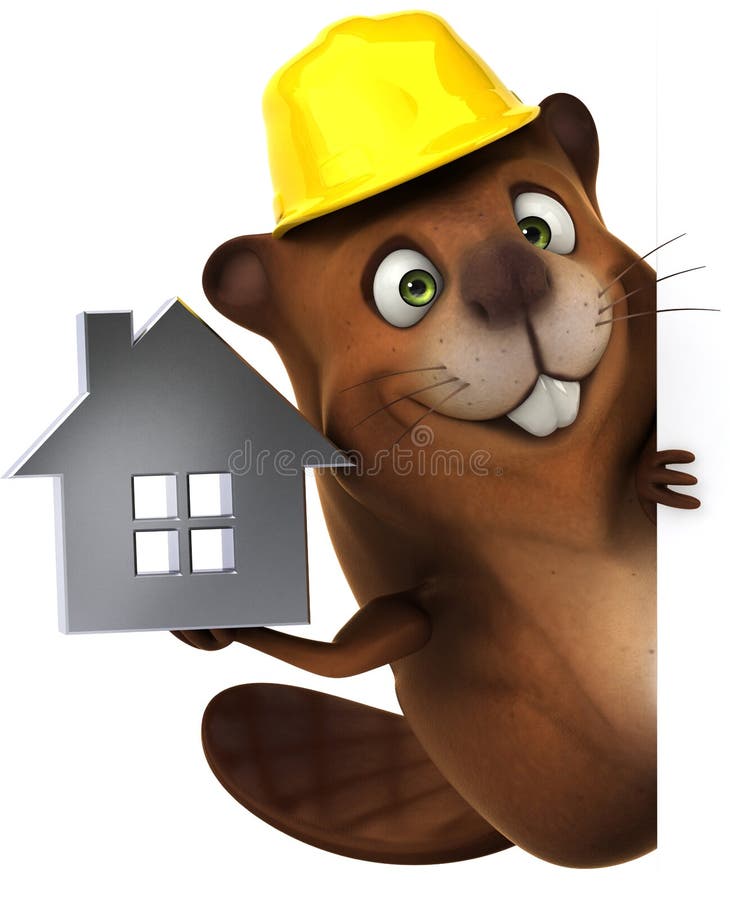 Castoro illustrazione di stock. Illustrazione di costruzione - 35857403