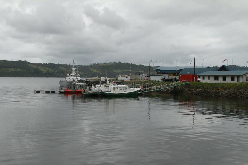 Castro on Chiloe Island, Chile Stock Photo - Image of cloud, coast ...