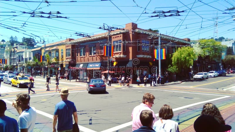 Castro Street editorial photo. Image of people, street - 75213771