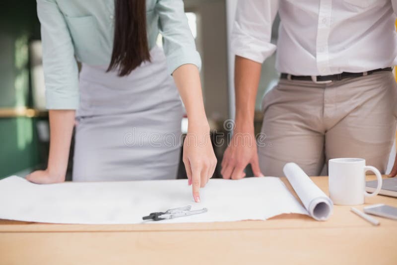 Casual Architecture Team Working Together at Desk Stock Photo - Image ...