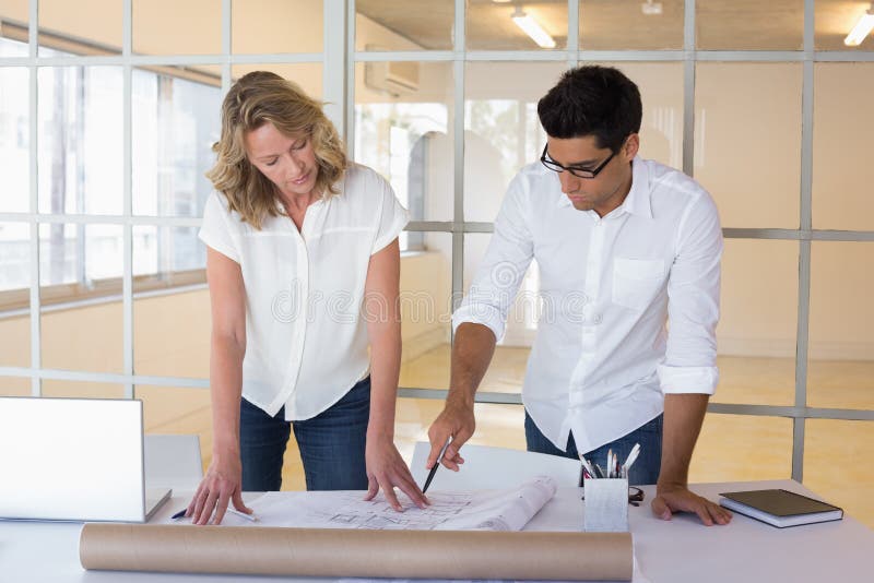 Casual Architecture Team Working Together Stock Image - Image of ...