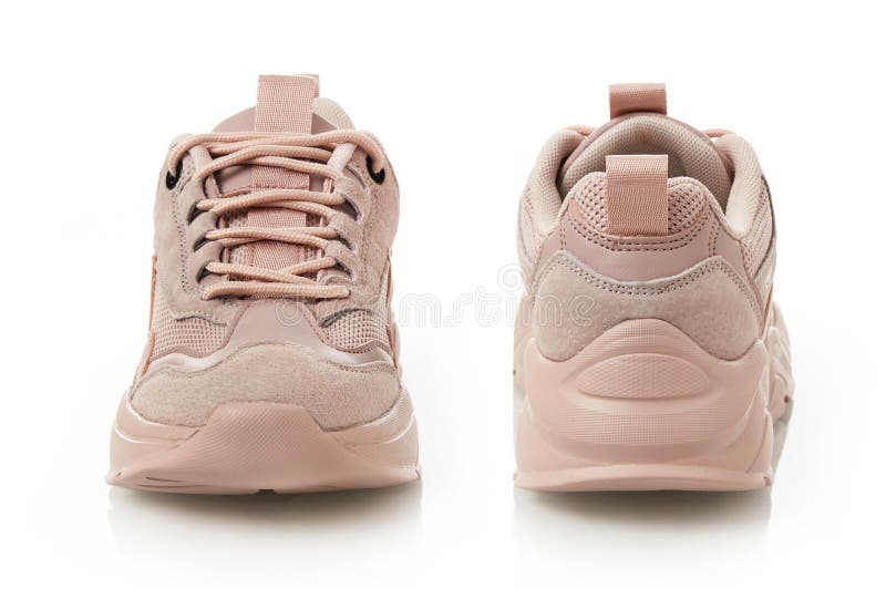 Casual Brown Shoes Front View Stock Photo - Image of physical, elegance ...