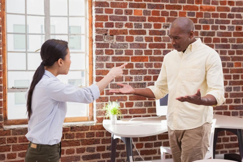 Casual Business Colleagues Having an Argument Stock Image - Image of ...