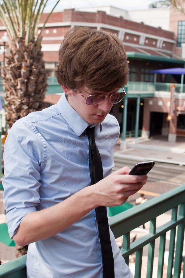 Close Up of a Man Using a Mobile Smartphone Stock Photo - Image of ...