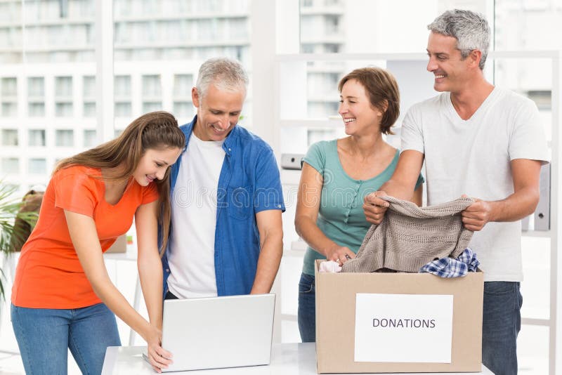 People Sorting Paper, Metal and Plastic Waste Stock Photo - Image of ...