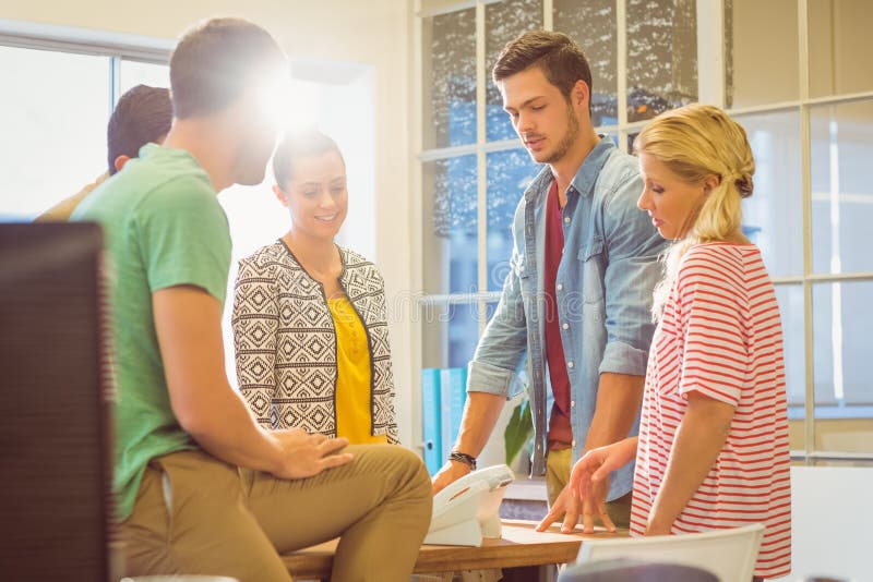 Casual Business People Speaking Together Stock Photo - Image of ...