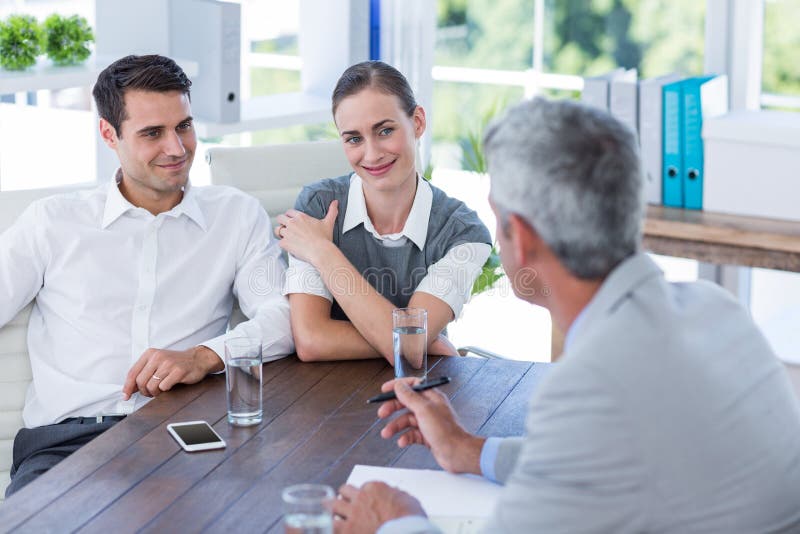 Casual Business People Speaking Together Stock Image - Image of young ...