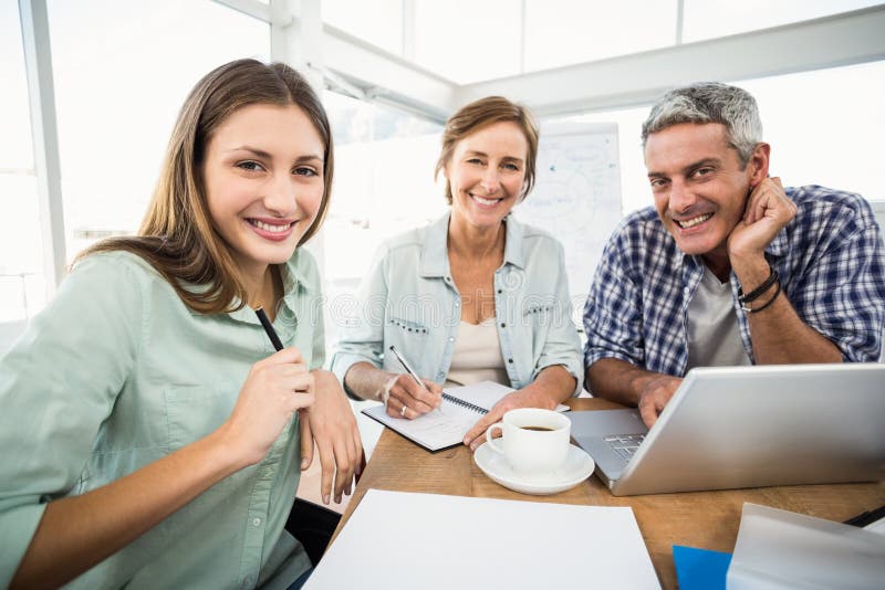 Casual Business People Speaking Together Stock Photo - Image of smiling ...