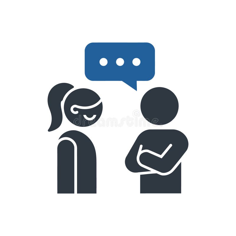 Casual Conversation Speech Icon Stock Vector - Illustration of icon ...
