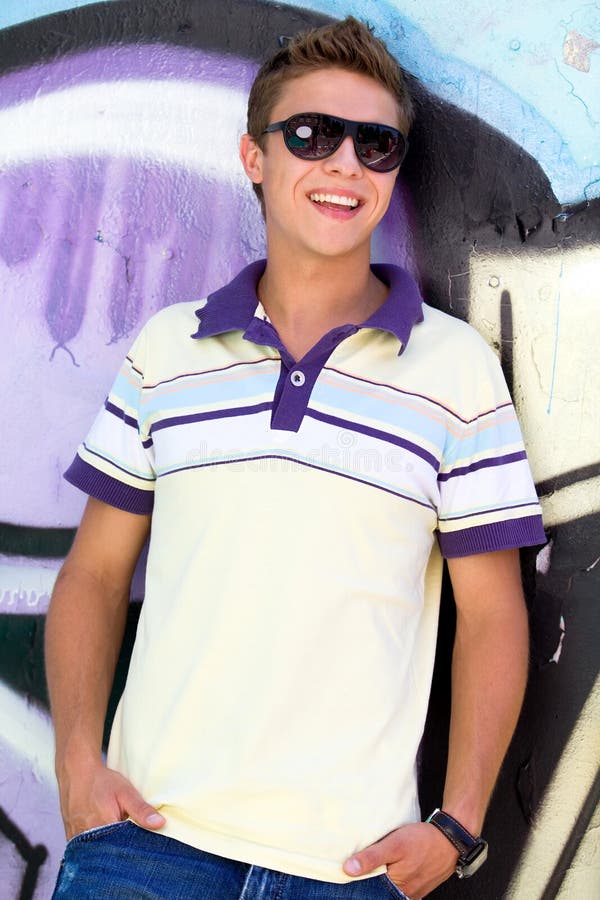 Casual cool guy stock image. Image of cheerful, street - 15139645