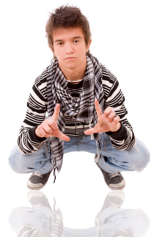 Casual cool young guy stock image. Image of people, isolated - 12358327