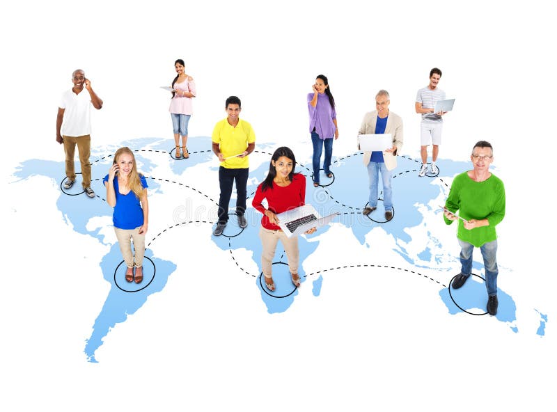 Casual Diverse People and Connection Concepts Stock Photo - Image of ...
