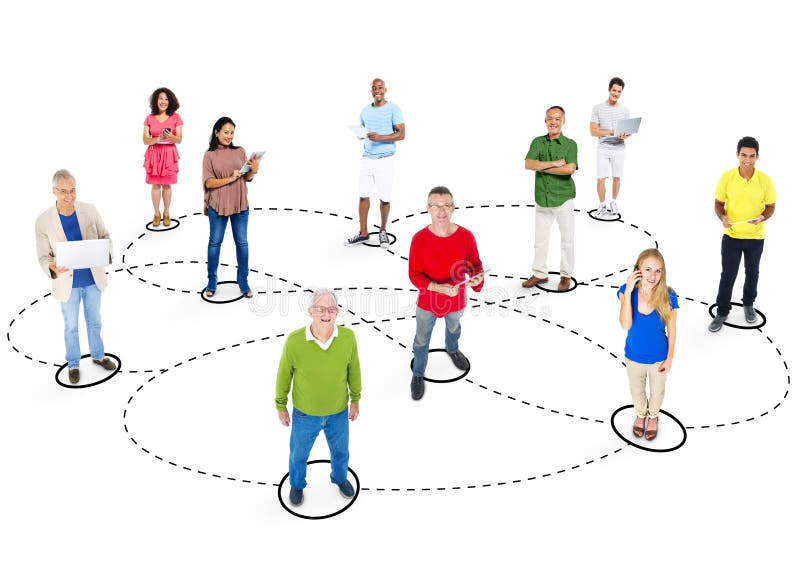 Casual Diverse People and Connection Concepts Stock Image - Image of ...
