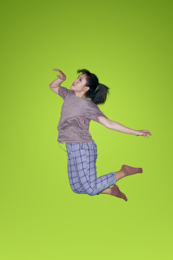 Woman Jumping Green Screen Stock Photos - Free & Royalty-Free Stock ...
