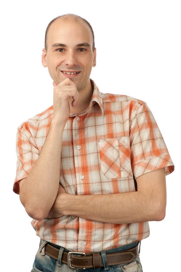 Casual Friendly Man in Jeans and a Shirt Stock Image - Image of look ...