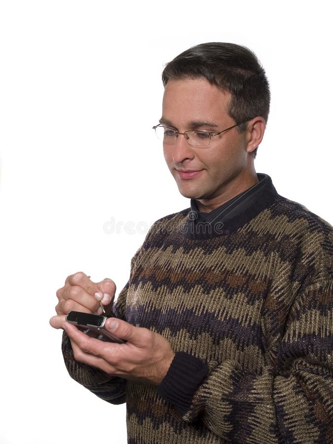 Casual happy gadget man stock photo. Image of technology - 757550